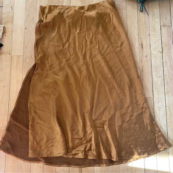 Skirts | Metallic Copper Maxi Skirt | Poshmark
